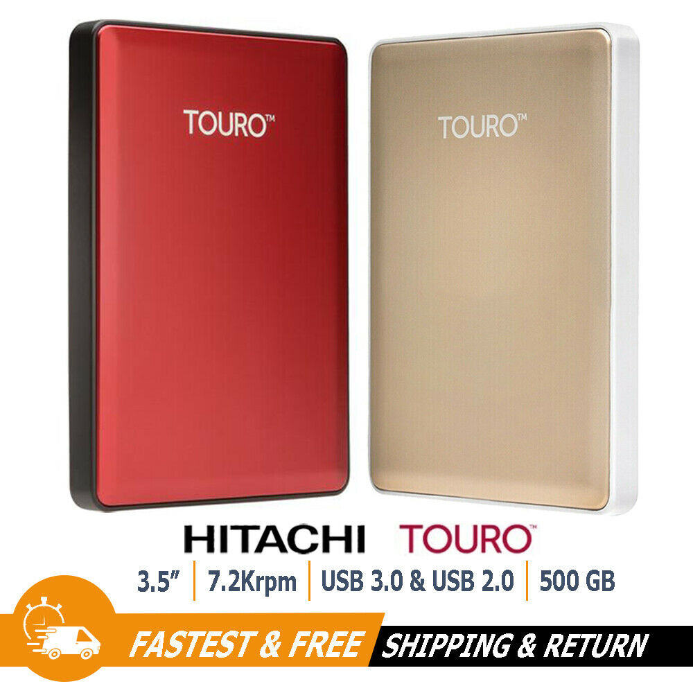 Hitachi Touro S Mobile Portable External Hard Drive 500GB USB 3.0 HDD ...